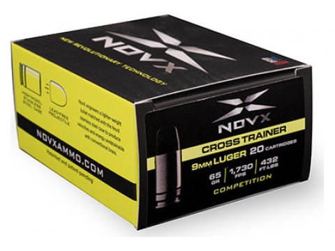 Novx Ammo 9mm Luger 65 GR Cross Train Comp - 20rd Box