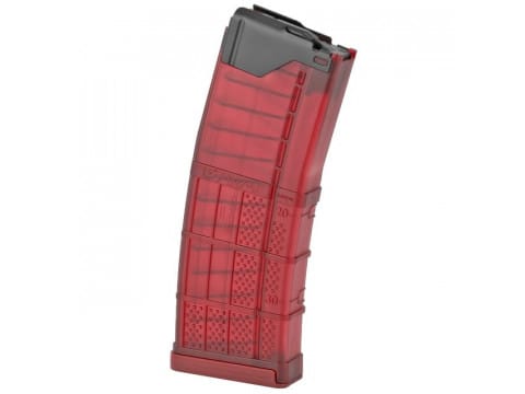 Lancer Systems AR-15 30rd 223/556/300Black Translucent Red Mag
