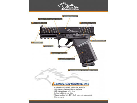 Anderson Manufacturing Kiger-9C 9mm 3.91" 15rd B2-N890-A000