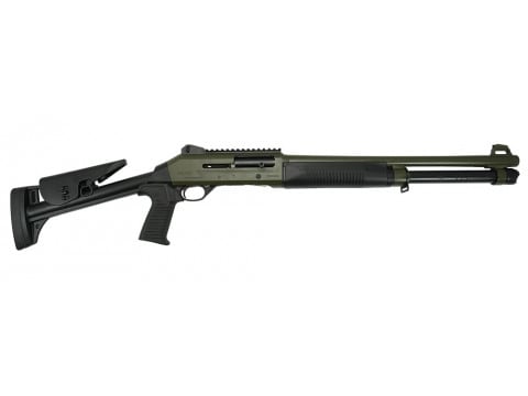 Ermox X-Defense M4 Tactical 12GA 18.5" BBL 5rd Semi-Auto Shotgun, ODG