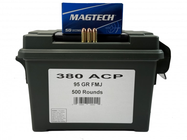 Magtech 380A Range/Training 380 ACP 95 gr, Brass, Boxer, Reloadable, Full Metal Jacket (FMJ ...