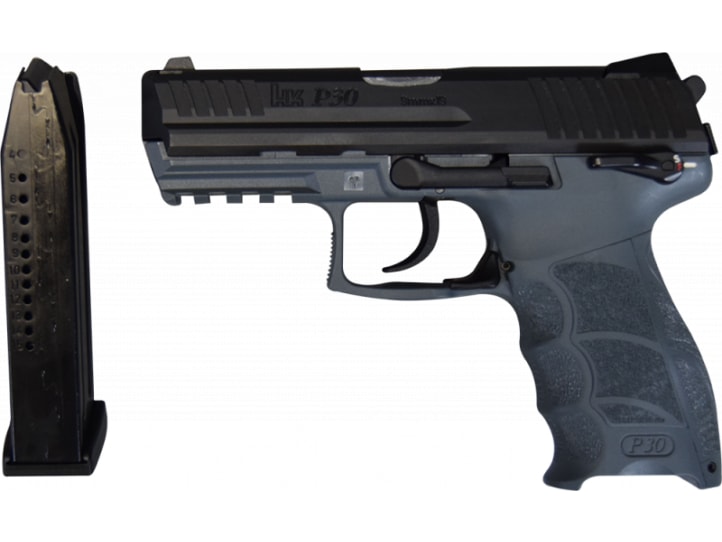 HK P30S V3 Ambi Safety DA/SA 9mm 3.85" 15+1 (2) Mags Grey/Black