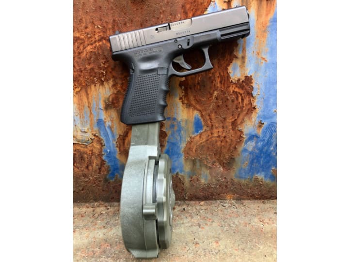 Glock 9mm 50 Round Drum Magazine Dark O.D. Green