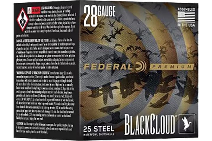 Federal Black Cloud FS Steel Shotshell 28ga 3" 3/4oz 1400 fps #4 25/ct