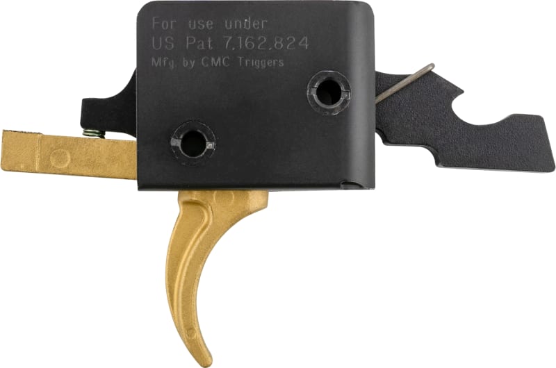 CMC Triggers 91501GF Drop-In Gold Finger Single-Stage Curved Trigger