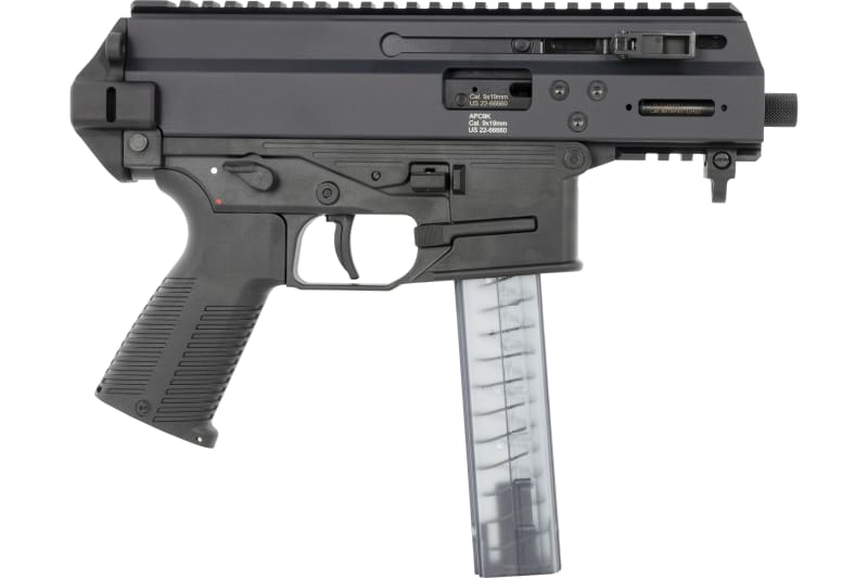 B&T Firearms 36176502 ACP9K 30+1 4.30", Black, Tele Brace Adapter