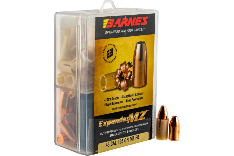 Barnes 30509 Muzzleloader 45 Black Powder Expander MZ 195 GR 24Pk