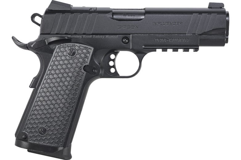 MKE Firearms 391045 MC1911S Influencer Comm Adjustable Sight 9rd Black