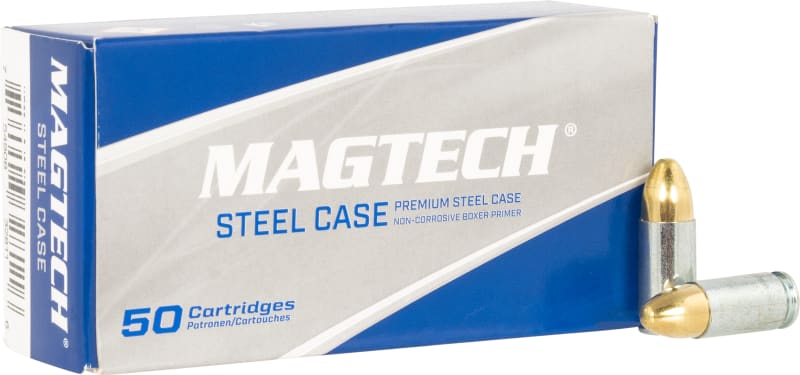Magtech Steel Case (Zinc-Plated) Ammunition 115 gr. FMJ 1135 fps 50/ct