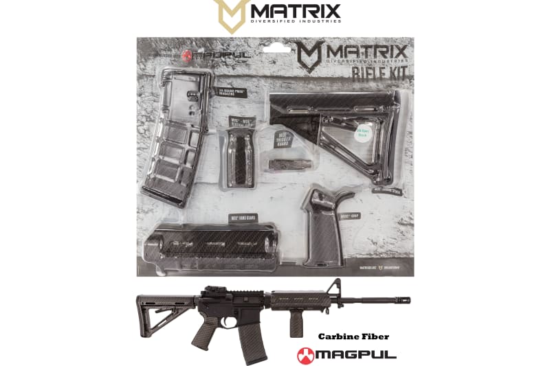 MDI MAGCOM08-CF Carbon Fiber Magpul MOE Kit AR-15 Polymer
