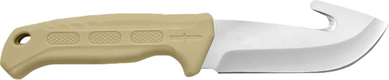 Walker's Roto 4" Fixed Drop Point/Gut Hook Plain Satin 420 Steel