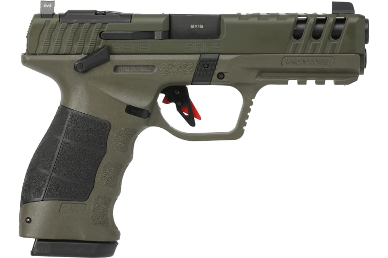 SAR USA SAR9G3OD SAR9 Gen 3 Full Size Frame 17+1 4.40" Black Steel