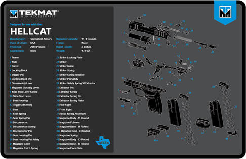 TekMat TEKR17HELLCATBLU Springfield Armory Hellcat Cleaning Mat