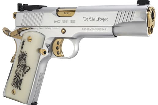MKE Firearms 391061 MC1911S WE THE People Govt 5" CHROME/GOLD 9rd