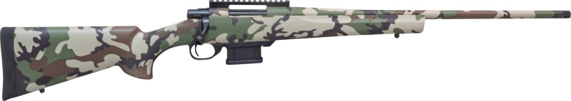 LSI HOWA M1500 MINI 6MM ARC 22" WOODLAND CAMO RIFLE - SUB MOA