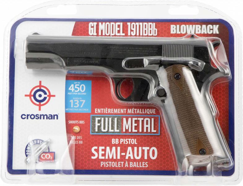 Crosman 40021 GI Model Air Pistol Semi-Auto 20rd .177 BB Black