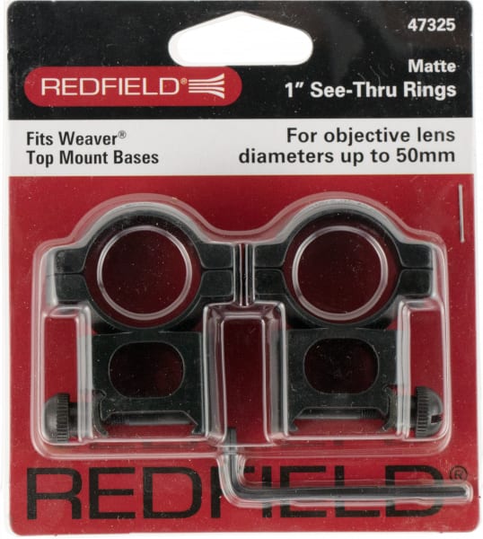Redfield Mounts 47325 Rings See-Thru Black Matte