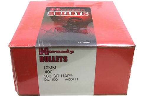 Hornady 400421 HAP .400 180 GR 500 Per Box