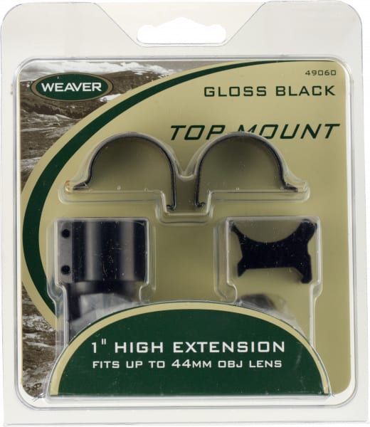Weaver Mounts 49045 Weaver Detachable Top Mount 1" Dia High Matte Black