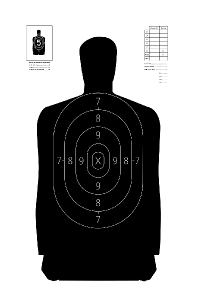 Action Target B-29-100 B29 Black Targets 100 BX