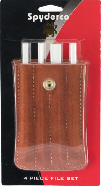 Spyderco 400F Ceramic File Set 4 Fine Ceramic Suede Pouch