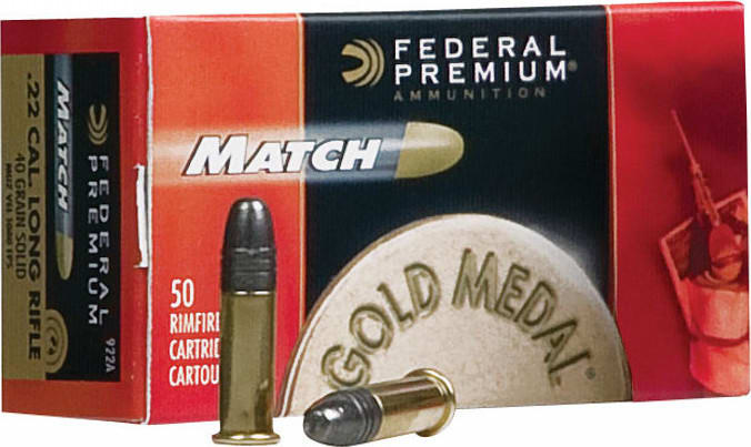 Federal 922A Gold Medal Match 22 Long Rifle (LR) 40 GR Lead Round Nose