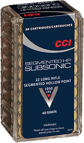 CCI 0074 22LR Subsonic Copper-Plated Segmented HP 40 GR - 5000rd