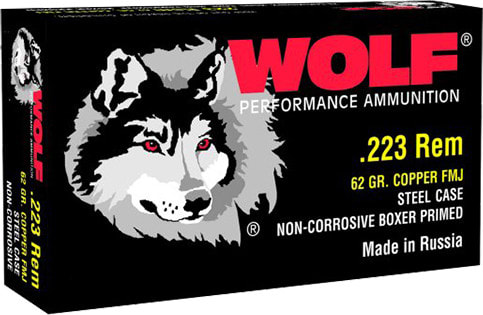 Wolf 22362 Performance .223/5.56 NATO Bimetal Jacket 62 GR - 500rd Case
