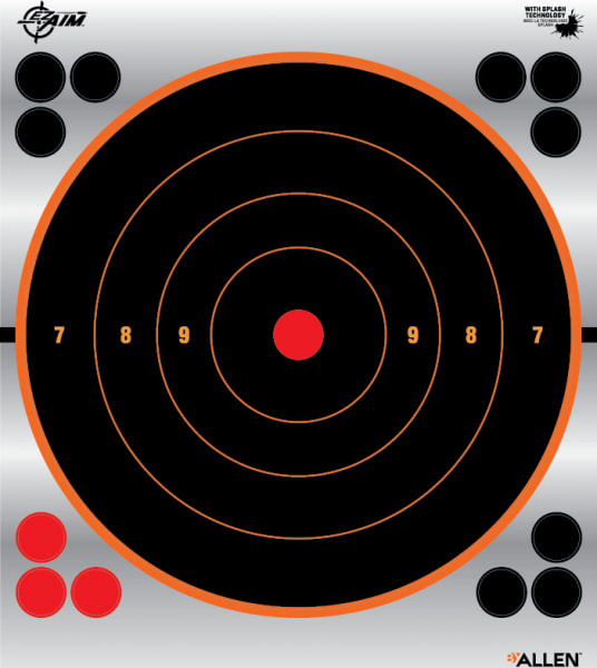 EZ AIM 9 Inch Reflective Bullseye Target 6 PER PA