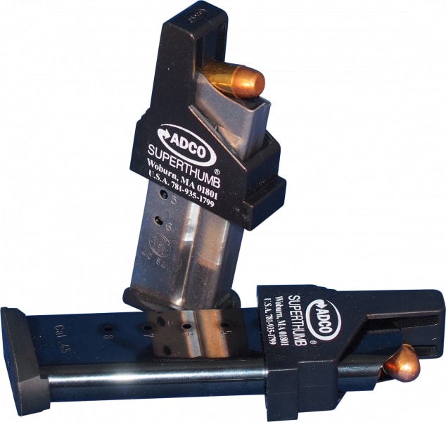 Adco ST6 Super Stack Speedloader Thumb 380 ACP Black Finish Poly