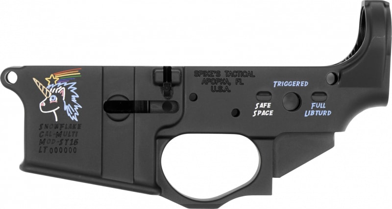 Spikes Tactical STLS030CFA Lower Snowflake with Color Fill AR Platform