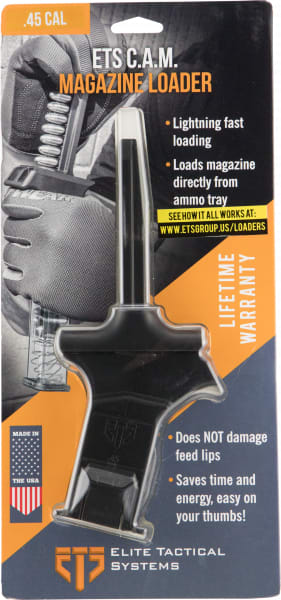 ETS Group ETSCAM45 C.A.M Mag Loader 45 ACP Polymer Black Finish
