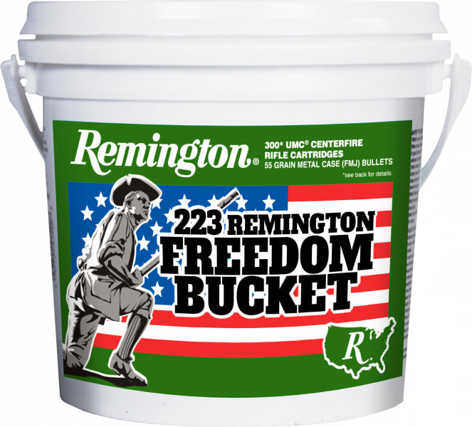 Remington L223R3BC Freedom Bucket 223 Rem 55 GR FMJ 300 Bucket/4 Case