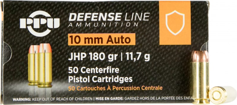 PPU PPD10 10MM 180 Jacketed Hollow Point - 50rd Box