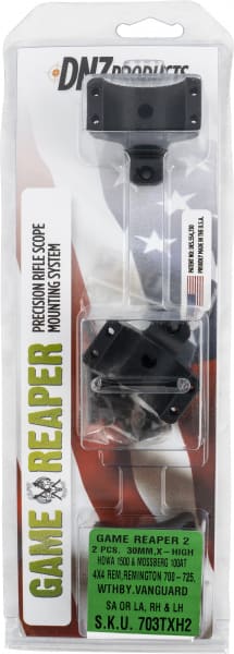 DNZ Game Reaper 2 Scope Mount/Ring Combo Matte Black Rem 700/721/725