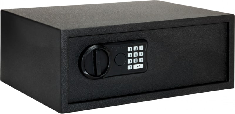 SnapSafe 75435 Keypad Safe XL Keypad/Key Entry Black Steel 20.50" x