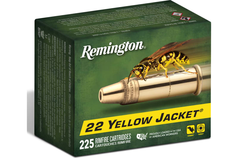 Remington Yellow Jacket .22 LR 33gr Plated Truncated Cone HP 225rd