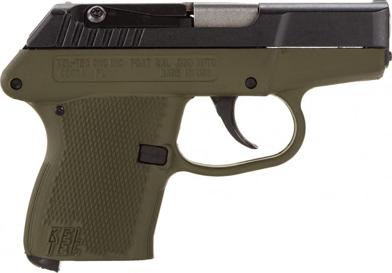 Kel-Tec P32BGRN P-32 DAO 32 ACP 2.5" 7+1 Green Polymer Grip Blued Finish