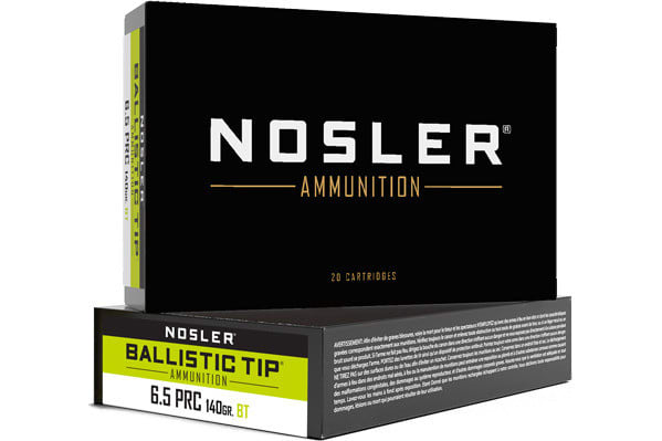 Nosler BT 6.5 PRC 140 GR 20rd 10BX/CS Ballistic TIP - 10rd Box