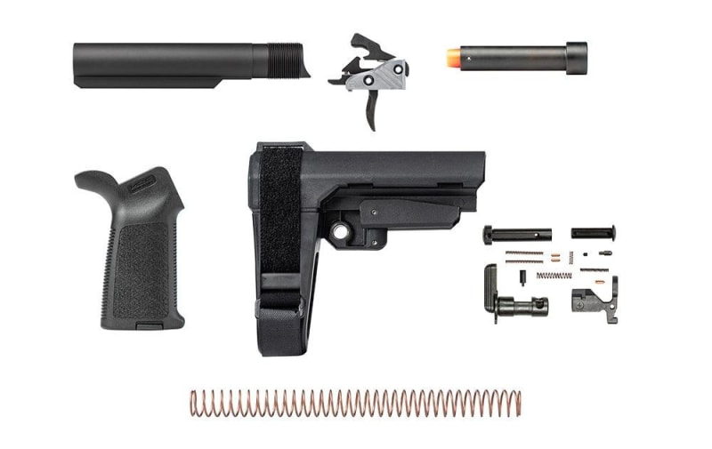 Aero Precision EPC-9 Lower Build Kit w/ Buffer Kit, SBA3 Brace, MOE ...