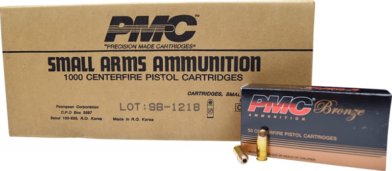PMC 9B Bronze 9mm Jacketed Hollow Point 115 GR Brass Boxer Re-Loadable