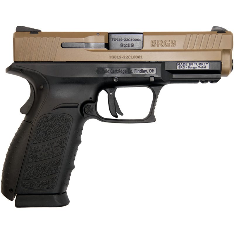 Buffalo Cartridge Co. BRG9 Elite 9mm 4" BBL 16 Rd Mags - Black/FDE