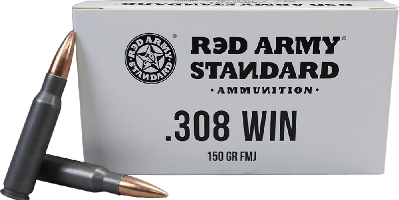 Red Army Standard AM3090 308 Win 150 GR FMJ Lead Core Ammo Non-Corrosive