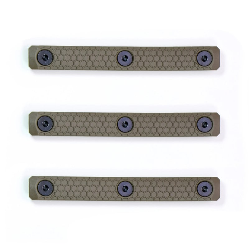 Slate Black 3-Slot Rail MLOK Slate Panels (3-pack) FLAT DARK EARTH