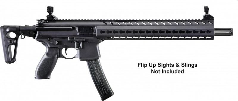 Sig Sauer MPX 9mm Rifle, 16in Barrel Carbine Black Fold Sights and