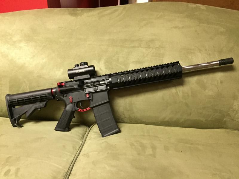 AR-15 Rifle Barrel, 16" Stainless, Spiral Fluted Heavy Barrel 1 in 9 ...