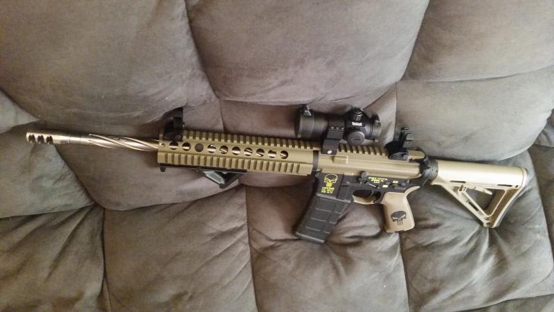 AR-15 Rifle Barrel, 16" Stainless, Spiral Fluted Heavy Barrel 1 in 9 ...