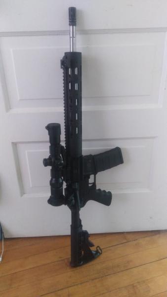 AR-15 Rifle Barrel, 16" Stainless, Fluted Heavy Barrel 1 in 8 Twist ...