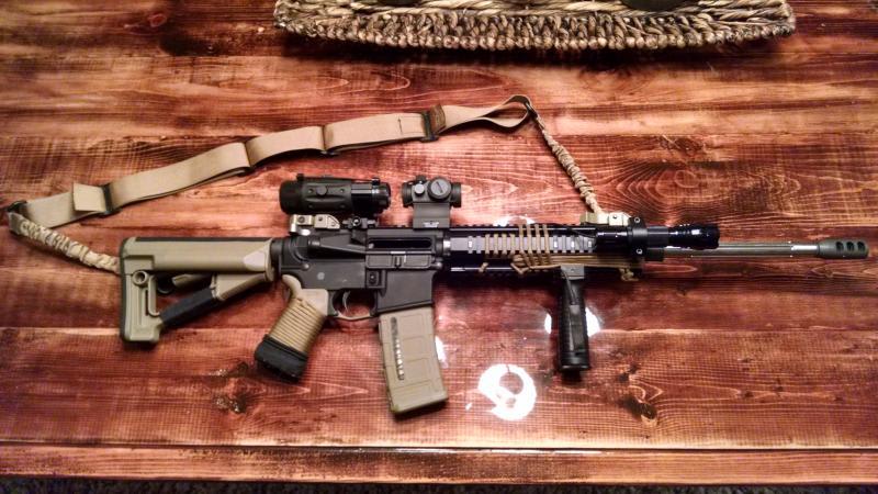 AR-15 Free Float Quad Rail - Mid-Length By NcStar MARFF4RM