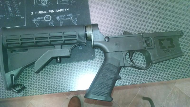 E3 Arms Omega-15 AR-15 Black Polymer Complete Lower Receiver